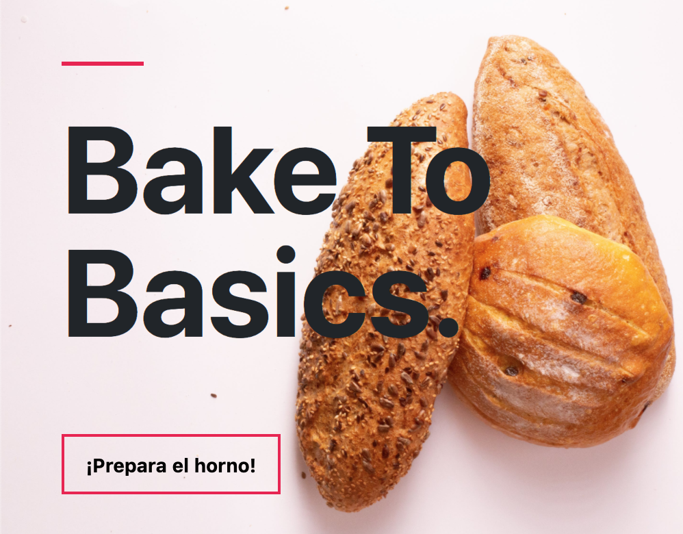 Bake To Basics Website | Web | Detrás Del Flequillo